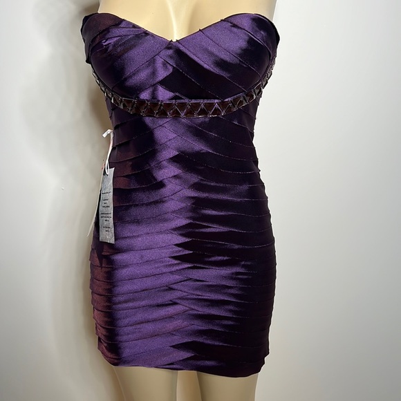 bebe | Dresses | Bebe Xs Satin Bodycon Dress | Poshmark
